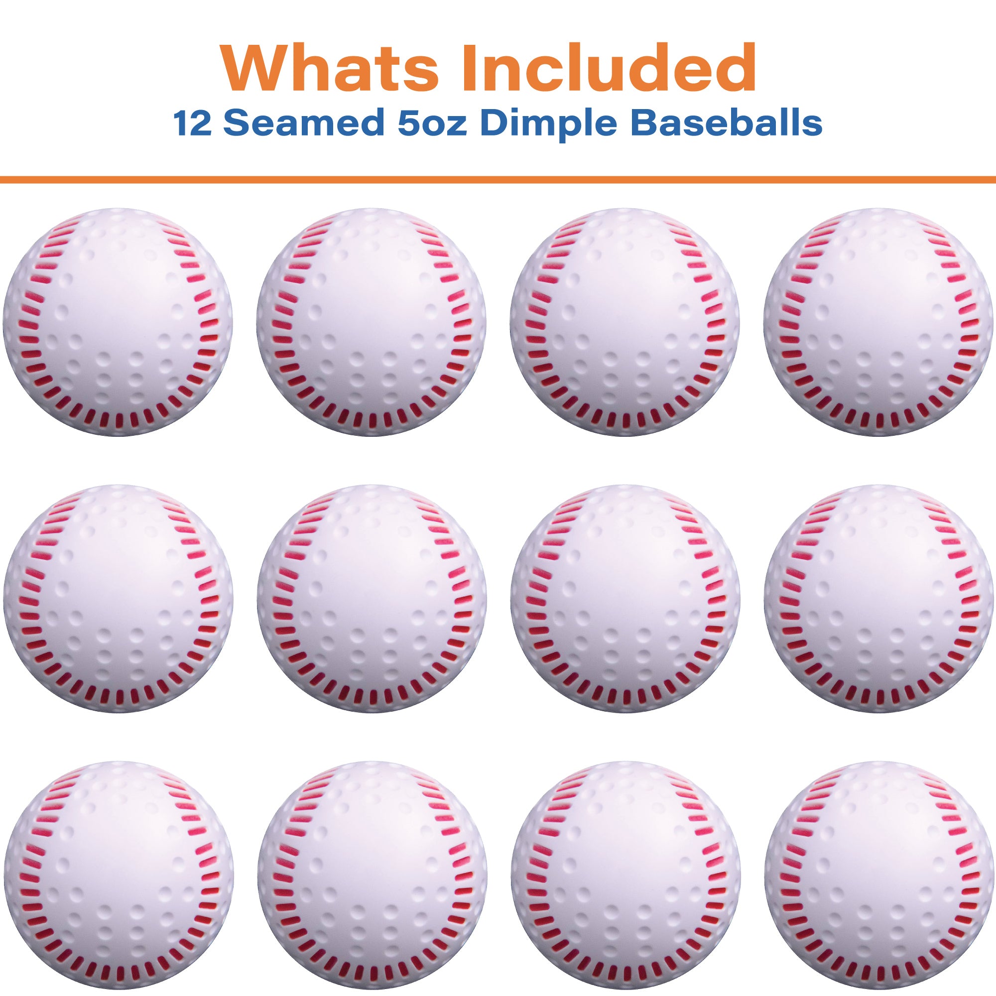 Zooka Pitching Machine Batting Practice Balls seamed Dimple