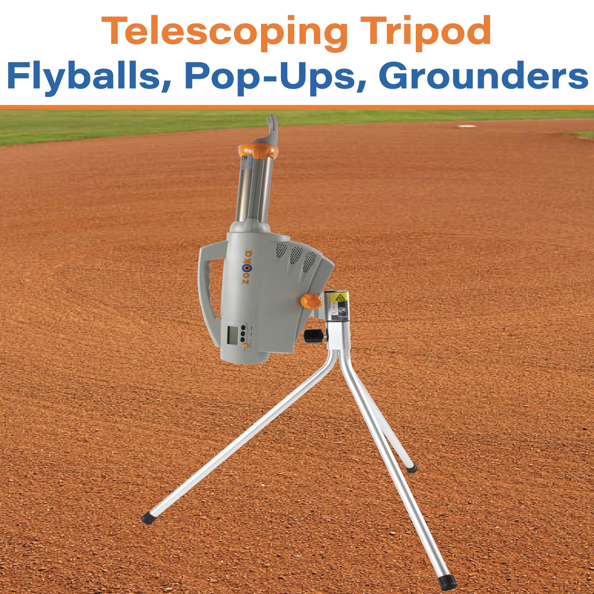 Zooka Pitching Machine Tall Tripod Portable | ZS720