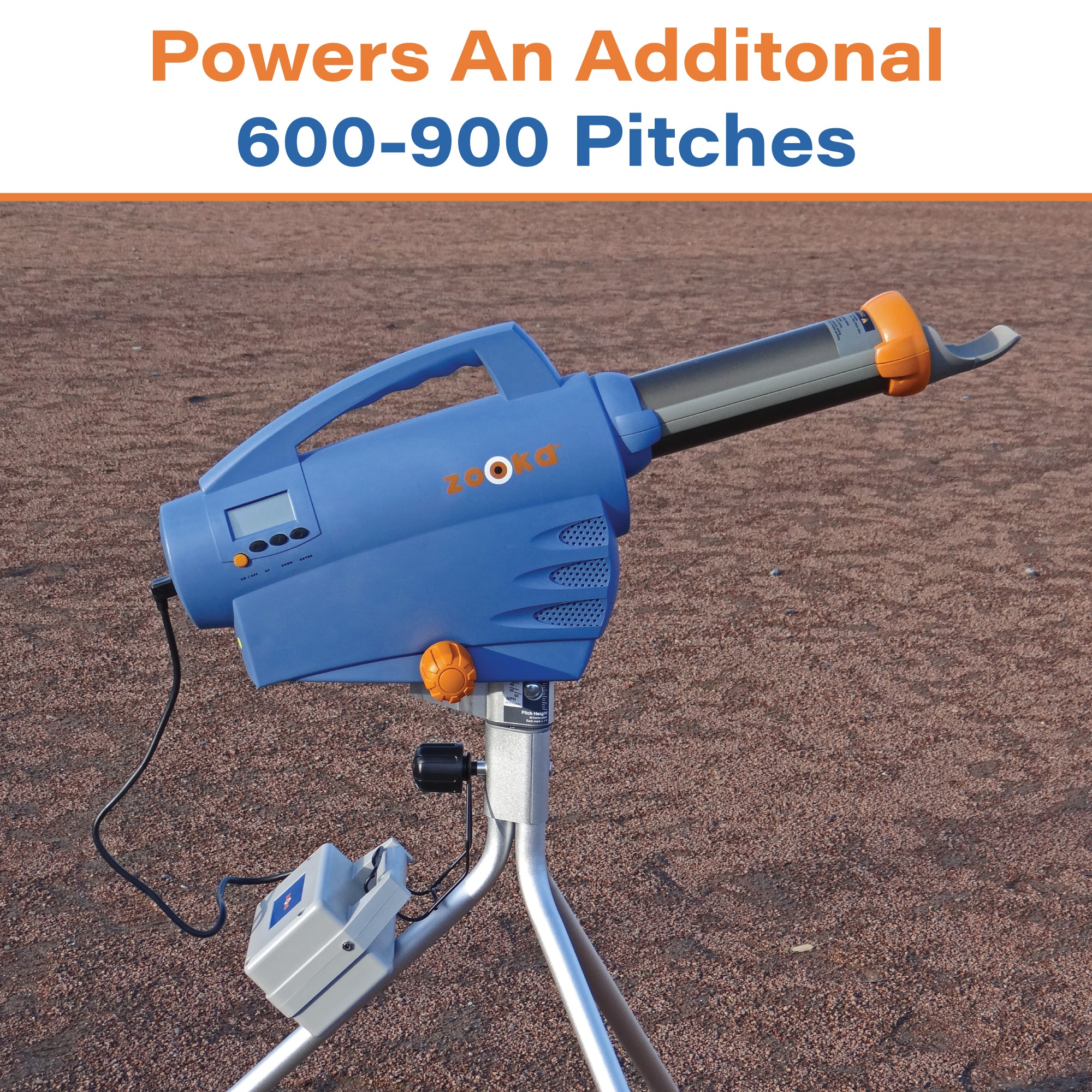 Zooka Pitching Machine External Battery - Extra Batteries