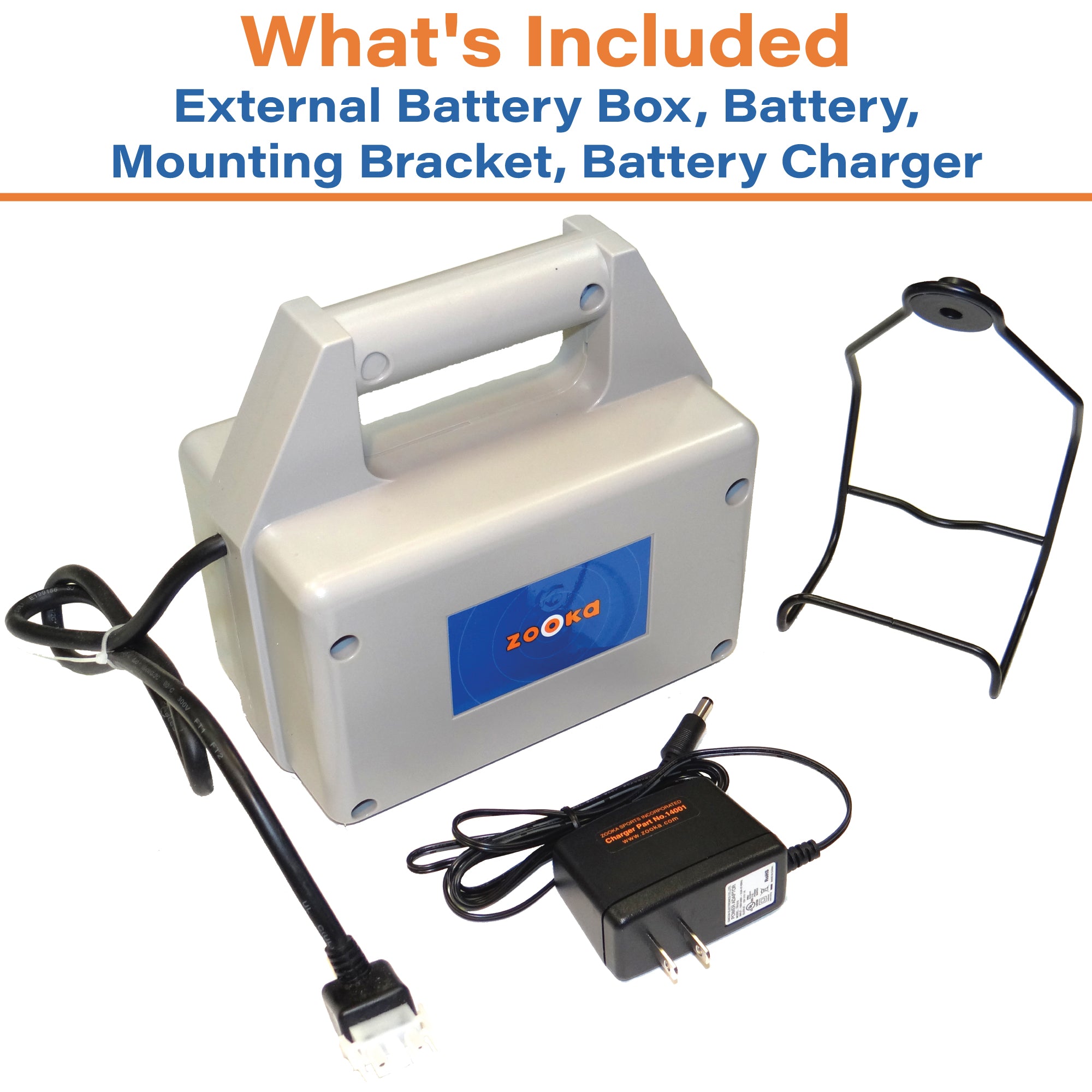Zooka Pitching Machine External Battery - Extra Batteries